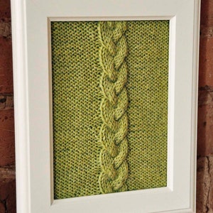 Cable Panels Knitted Wall Art KNITTING PATTERN INSTRUCTIONS Framed ...