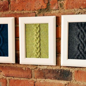 Cable Panels Knitted Wall Art KNITTING PATTERN INSTRUCTIONS Framed ...