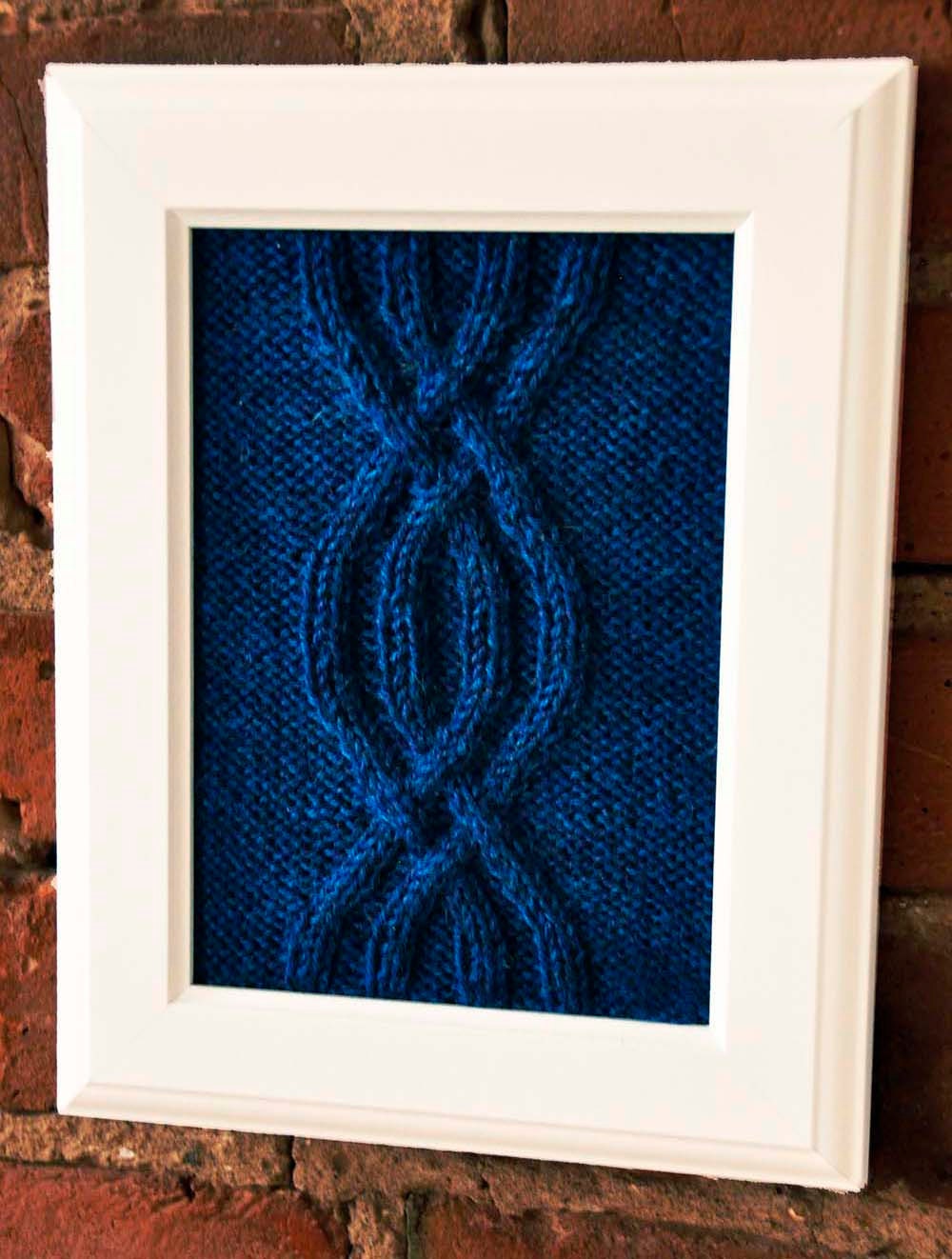 Cable Panels Knitted Wall Art KNITTING PATTERN INSTRUCTIONS Framed ...