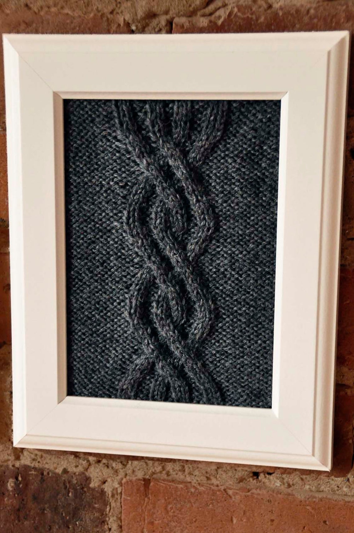 Cable Panels Knitted Wall Art KNITTING PATTERN INSTRUCTIONS Framed ...