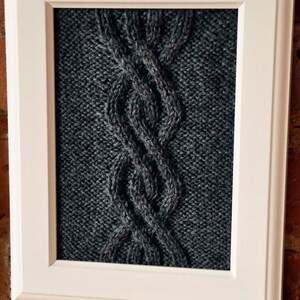 Cable Panels Knitted Wall Art KNITTING PATTERN INSTRUCTIONS Framed ...