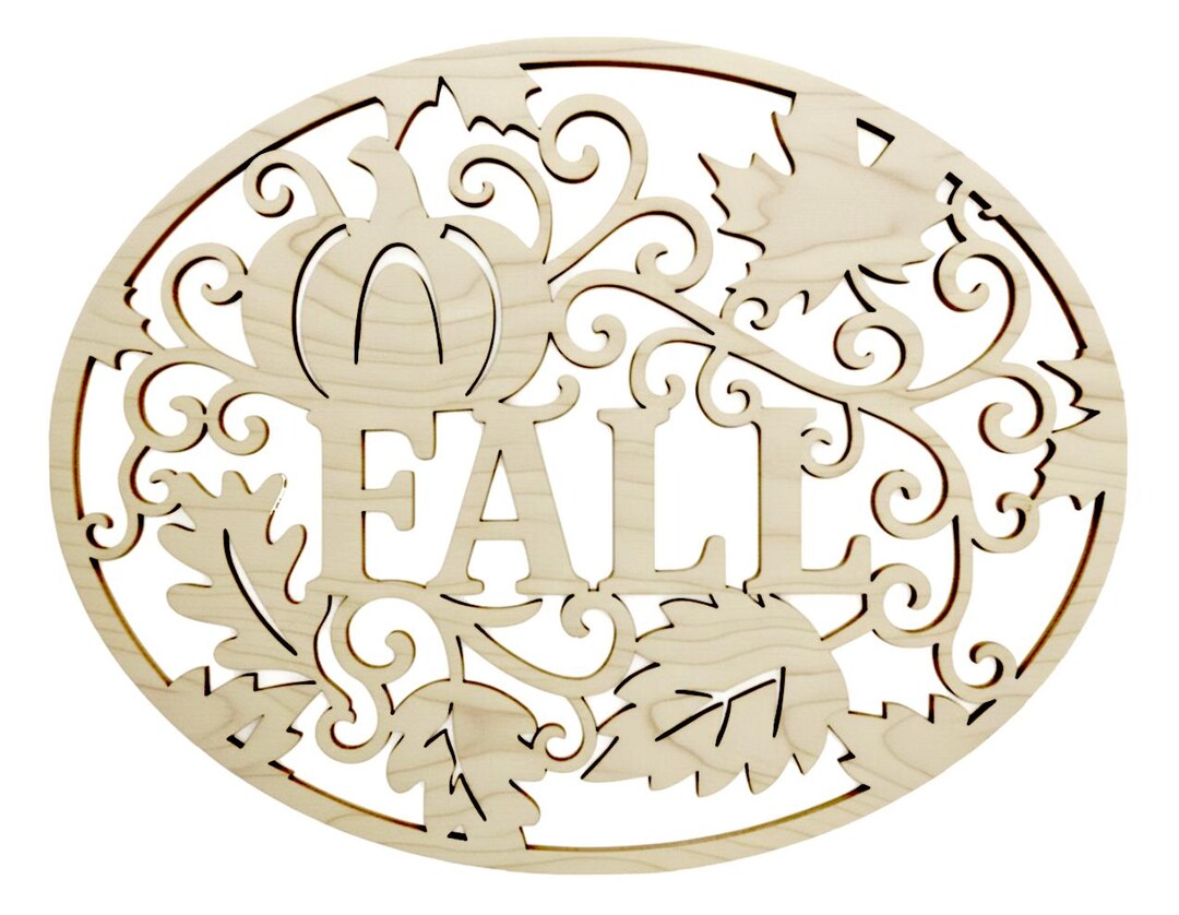 Handcut Fall Fretwork Pumpkin and Leaves Maple Trivet Decor - Etsy