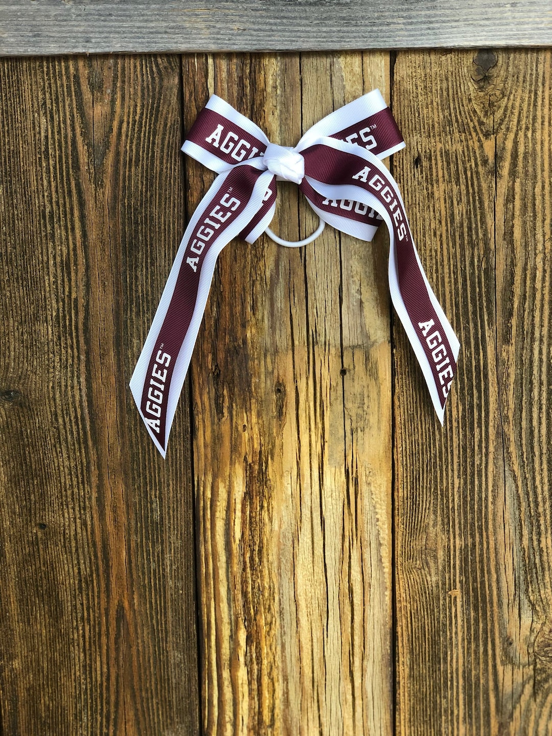 Texas A&M Aggie Pony Tail Cheer Bow - Etsy