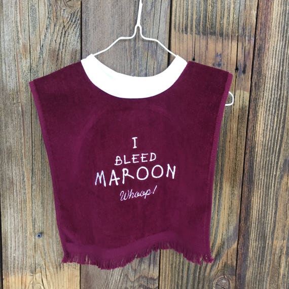 Texas A&M Aggies I BLEED MAROON Maroon Terry Bib | Etsy