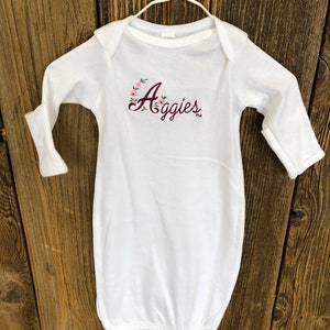 Texas A&M Aggie Flower White Gown - Etsy