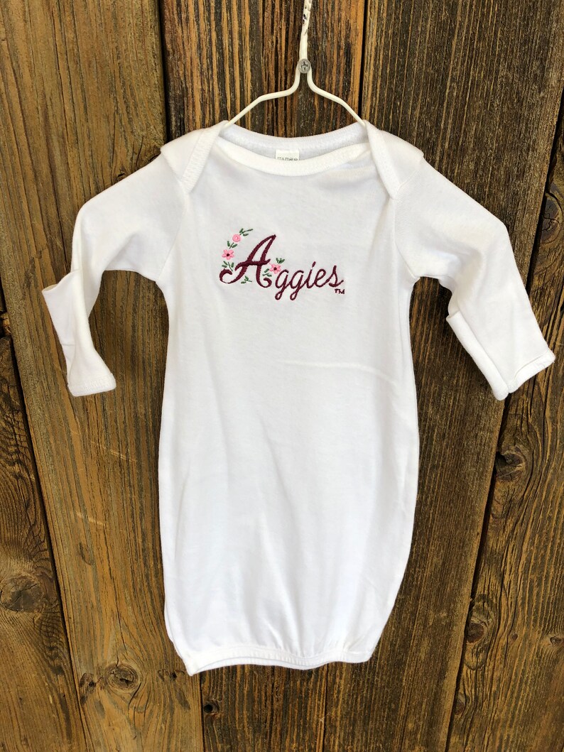 Texas A&M Aggie Flower White Gown | Etsy