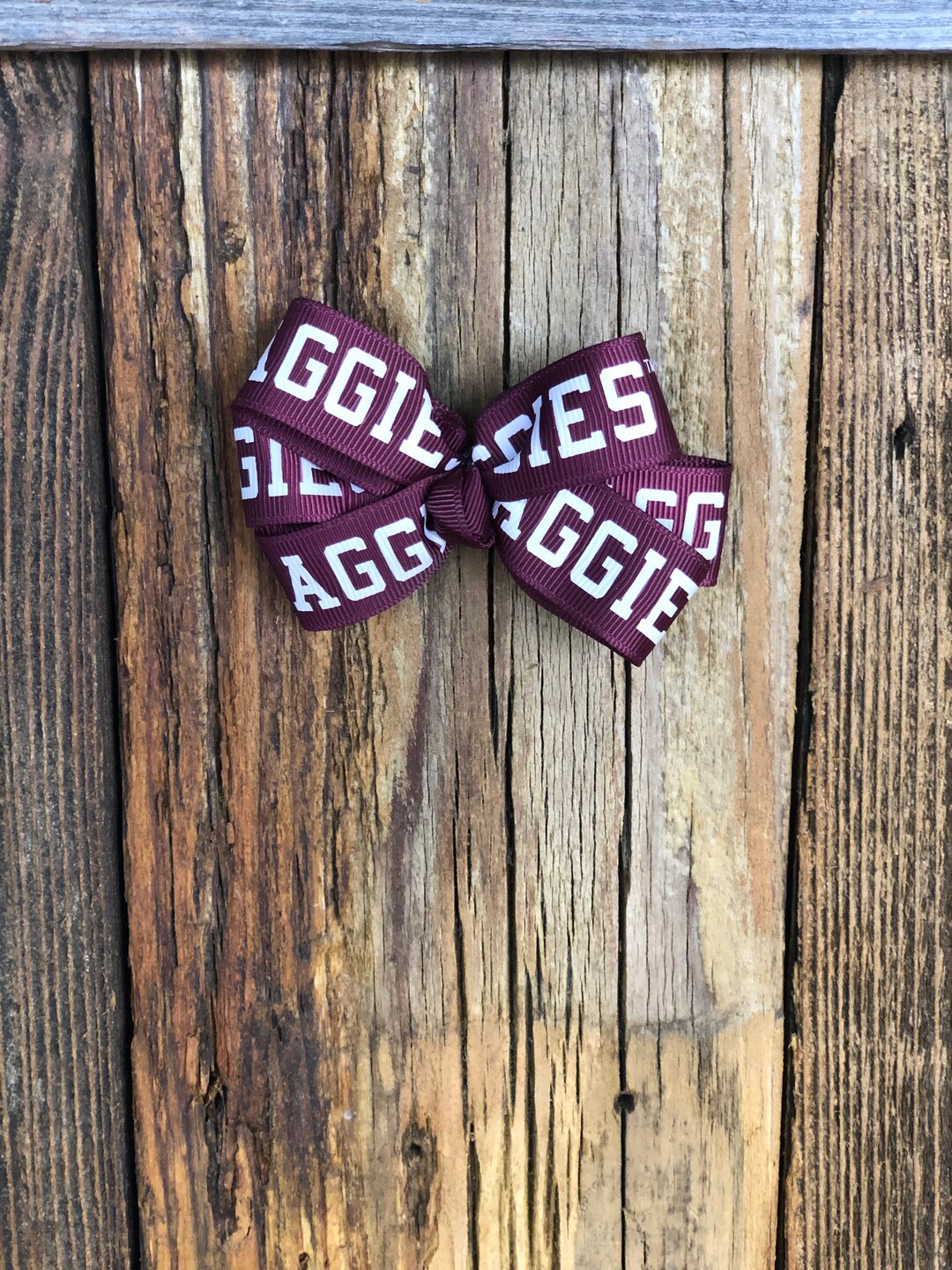 Texas A&M Aggie Hair Bow Alligator Clip - Etsy