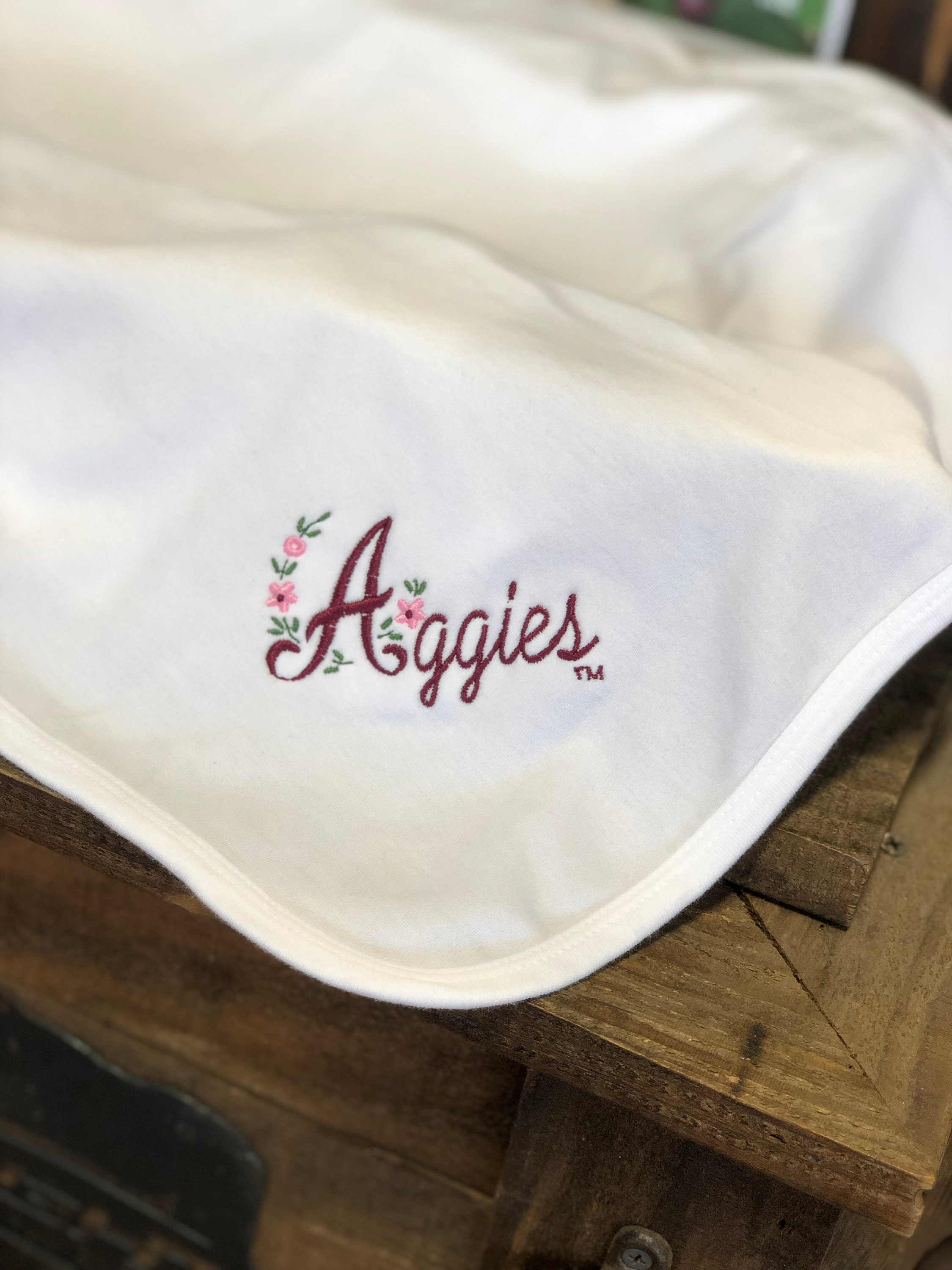 Texas A&M Aggie Flower Receiving Blanket - Etsy Ireland