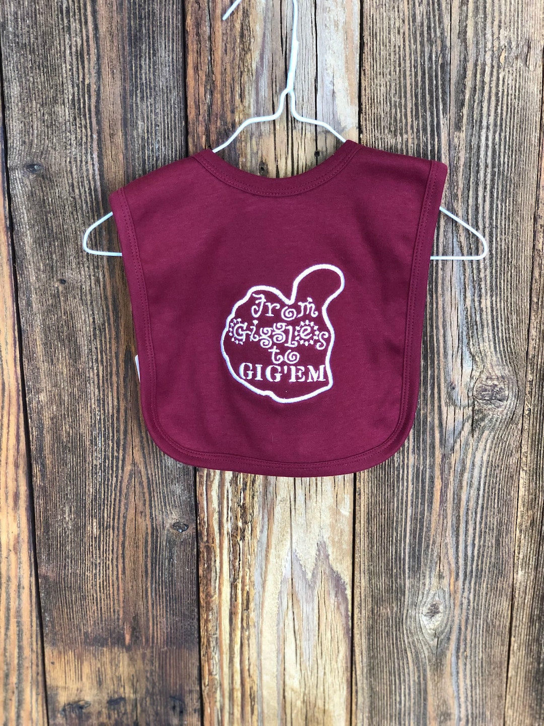 Texas A&M Aggie From Giggles to Gig 'em Bib - Etsy