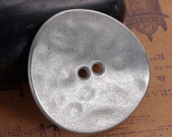 Silver Metal Button | Etsy