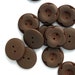 1 Inch Dark Brown Carved Wooden Buttons - Carved Flower - 25mm (1 Inch ...