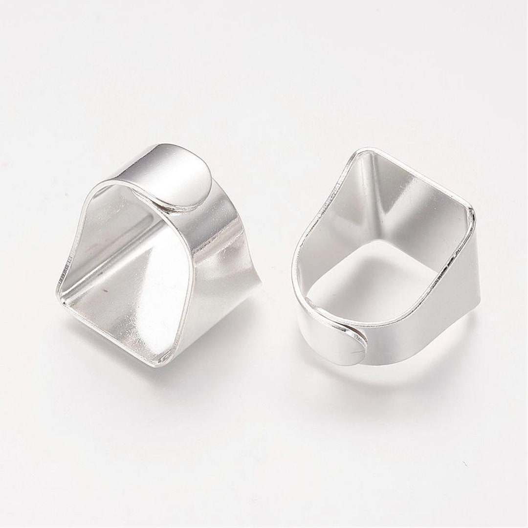 Ring Base - Adjustable - Shiny Silver Finish - Lead Nickel Cadmium Free ...