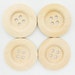 Large Natural Wooden Buttons - 40mm - 4 Hole - Unfinished Wood Button ...