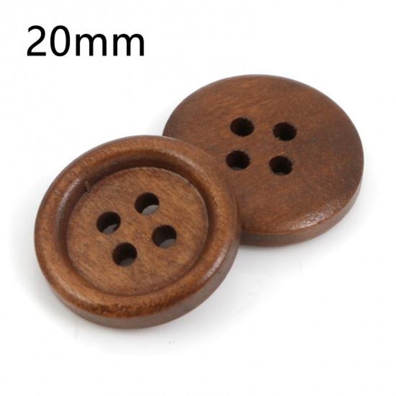 3/4 Wooden Button - Etsy