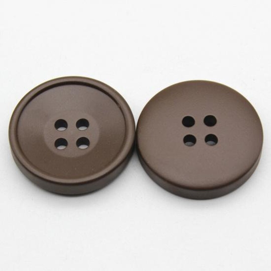 Brown Acrylic Buttons - Large Matte Buttons - 30mm - 4 Hole - Resin ...