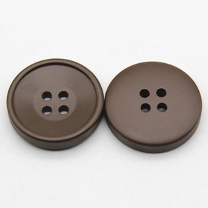 Brown Acrylic Buttons - Large Matte Buttons - 30mm - 4 Hole - Resin ...