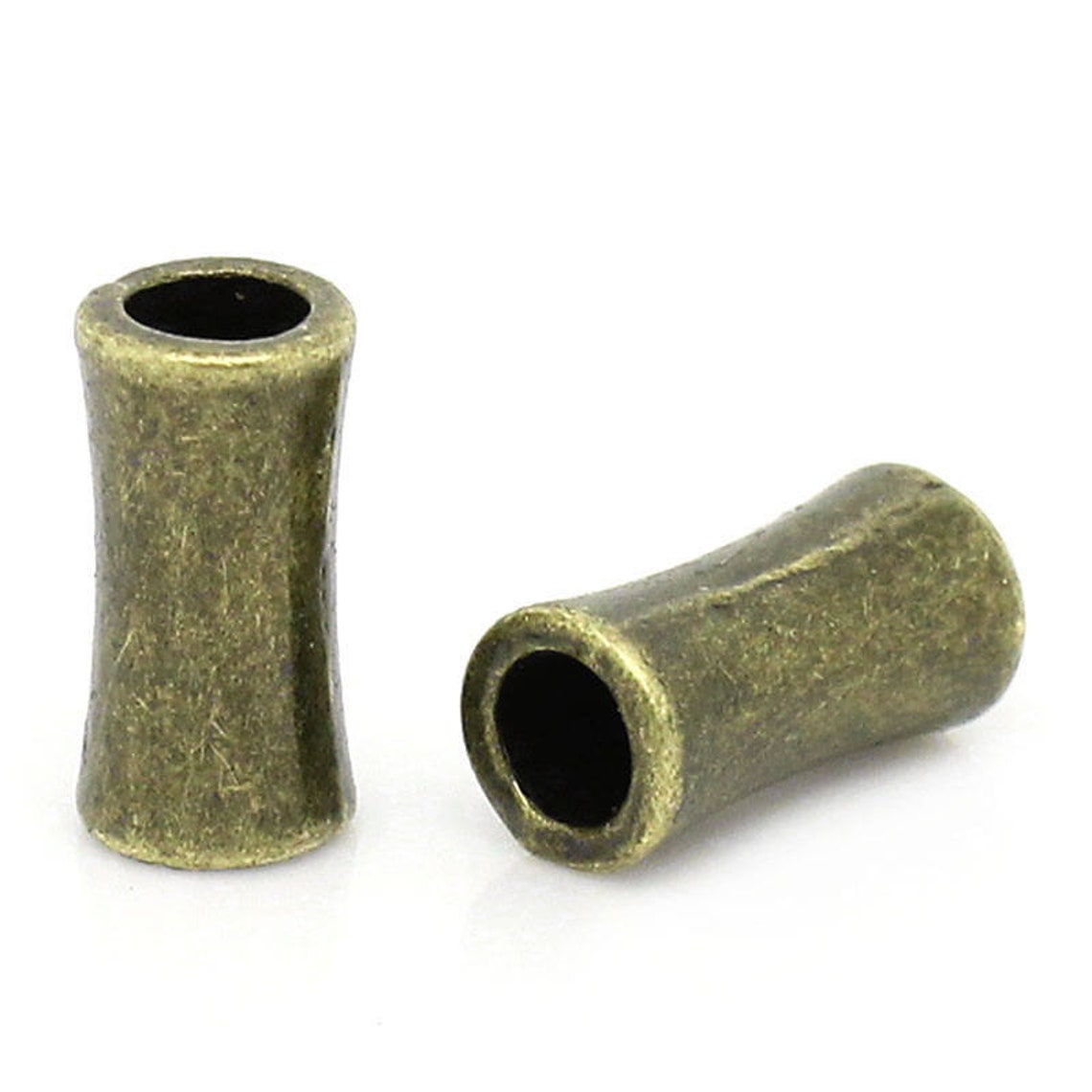 10 Bronze Slider Spacer Beads - 11mm X 5mm - Bronze Tube Bead for ...