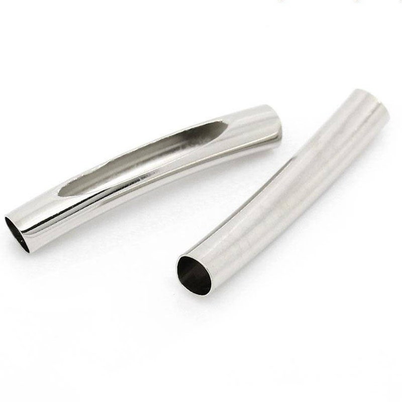 Silver Tube Beads - Etsy