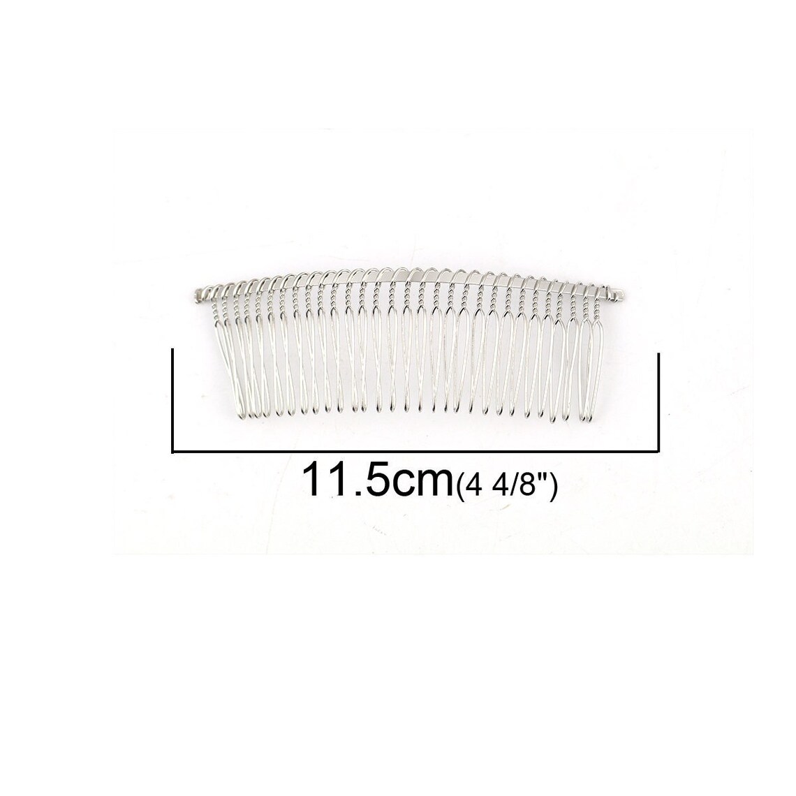5 Wide Silver Hair Combs - Lead and Nickel Safe - Wedding Bridal Comb ...