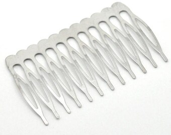 Antique Bronze Metal Comb 10pcs Metal Hair Combs 14 Teeth - Etsy