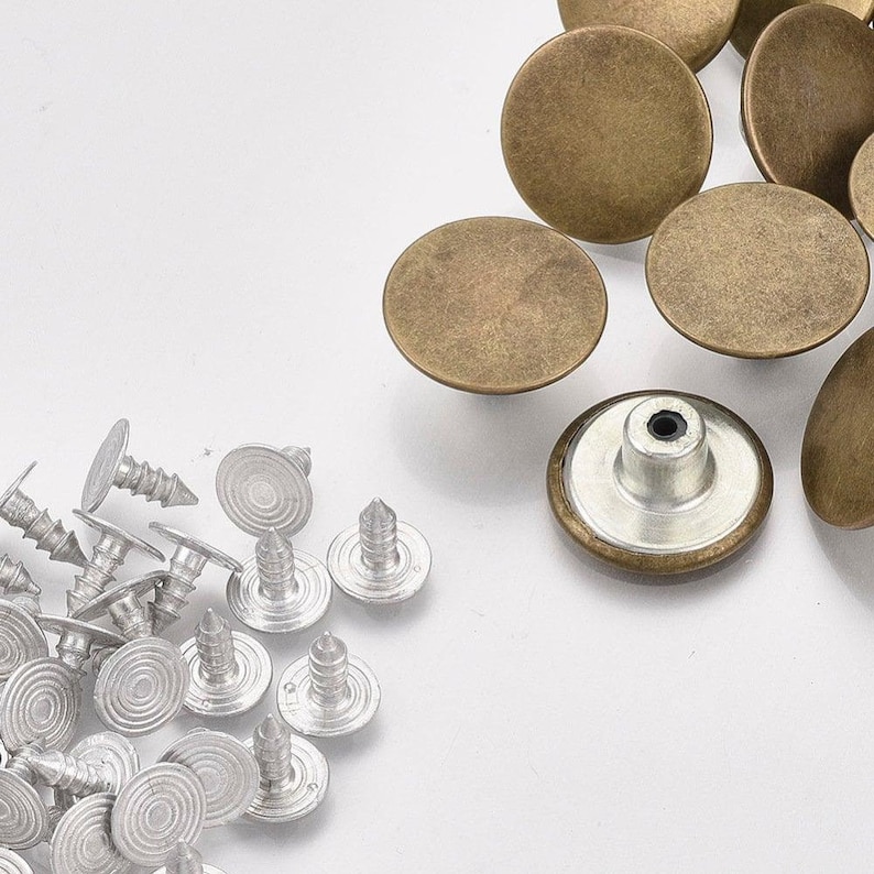 Antique Bronze Metal Jean Tacks - Jean Buttons - 17mm X 8mm - Metal ...