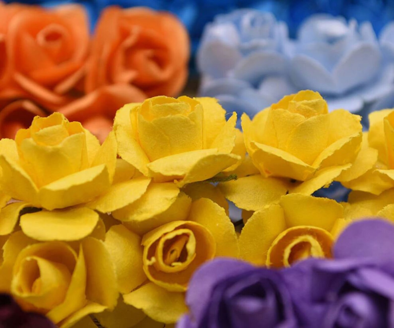 Lavender - Light Purple Mini Paper Flowers - 15mm - Small Paper Roses ...