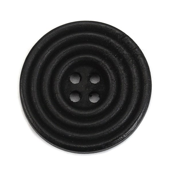 Black Wooden Buttons - Etsy