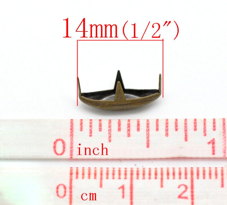 25 Antique Bronze Pointed Oval Rivet Stud Spikes 14mm X 5mm | Etsy