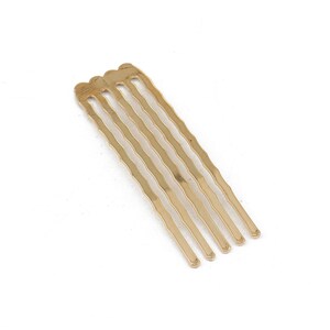 5 Gold Plated Hair Combs Nickel Free Lead Free Wedding Bridal Comb 49mm ...