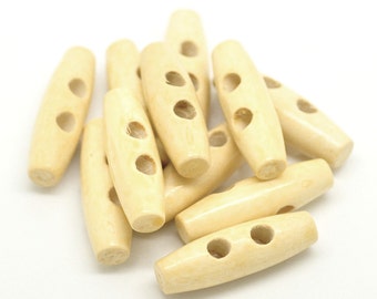 Black Toggle Buttons/ Brown Toggle Button / Natural Wood Buttons / 2 ...