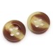 50 Acrylic Resin Buttons - 11mm - Brown Cream - 4 Hole - Resin Button ...