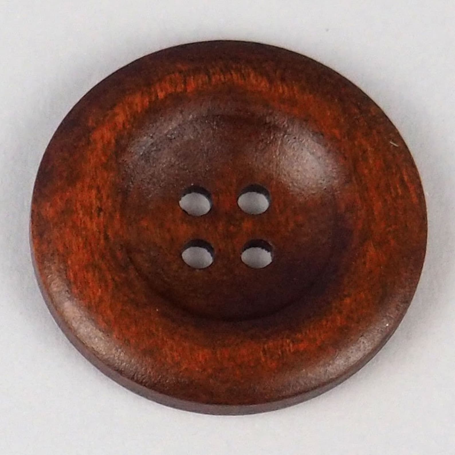 5 Large Dark Brown Wooden Button 35mm 1 3/8 Inch 4 Hole - Etsy