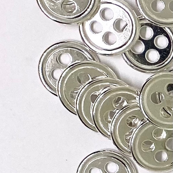 Silver Buttons - Etsy