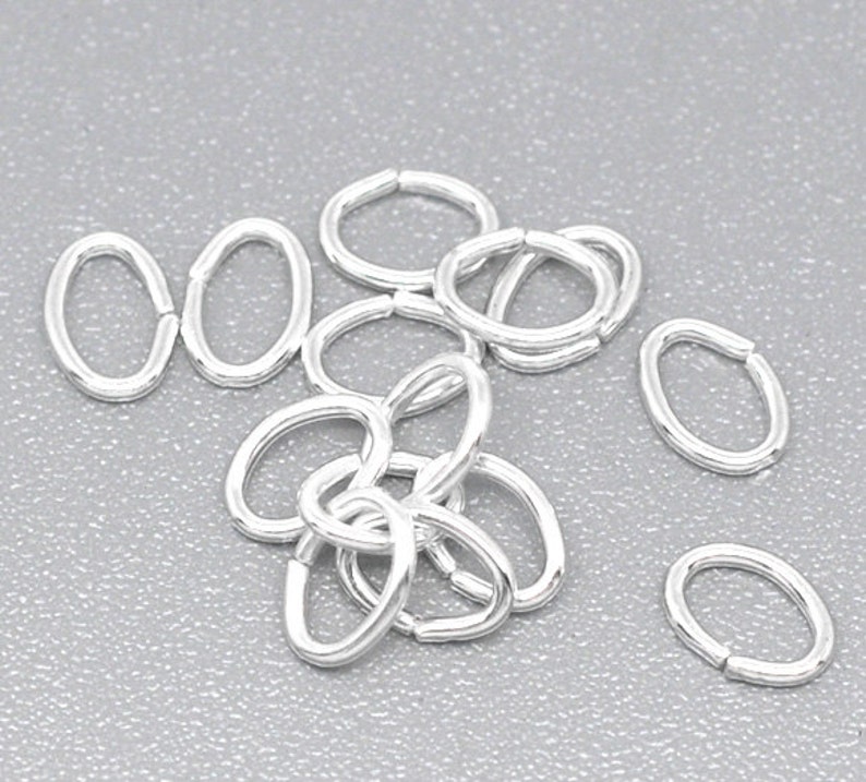 Silver Plated Oval Open Jump Rings 5.5mm X 4mm Oval Jump - Etsy