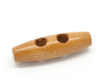 Black Toggle Buttons/ Brown Toggle Button / Natural Wood Buttons / 2 ...