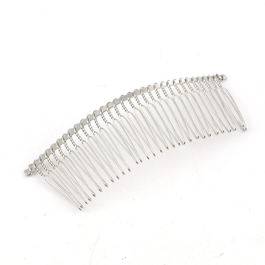 5 Wide Silver Hair Combs - Lead and Nickel Safe - Wedding Bridal Comb ...