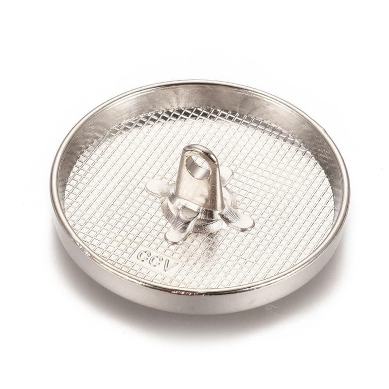 Large Silver Button 30mm - Etsy