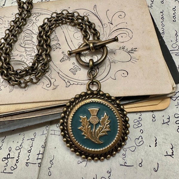 Button Necklace - Etsy