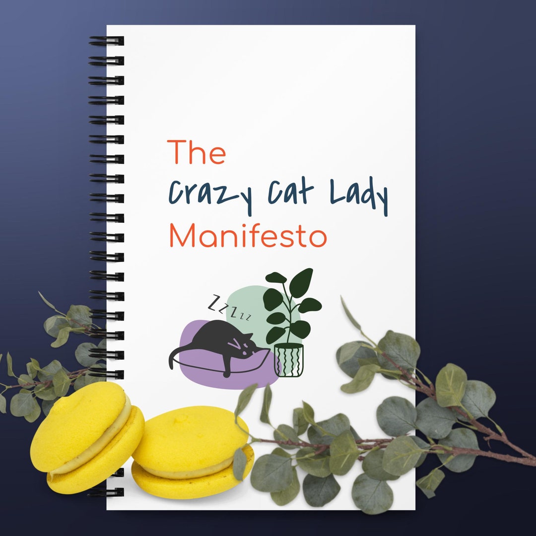Spiral Notebook | "the Crazy Cat Lady Manifesto" | Size - 5.5" X 8.5 ...
