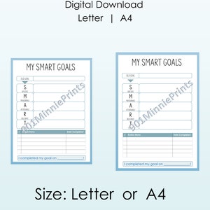SMART Goals Worksheet! | Meet Your New Year's Resolutions | Succeed in ...