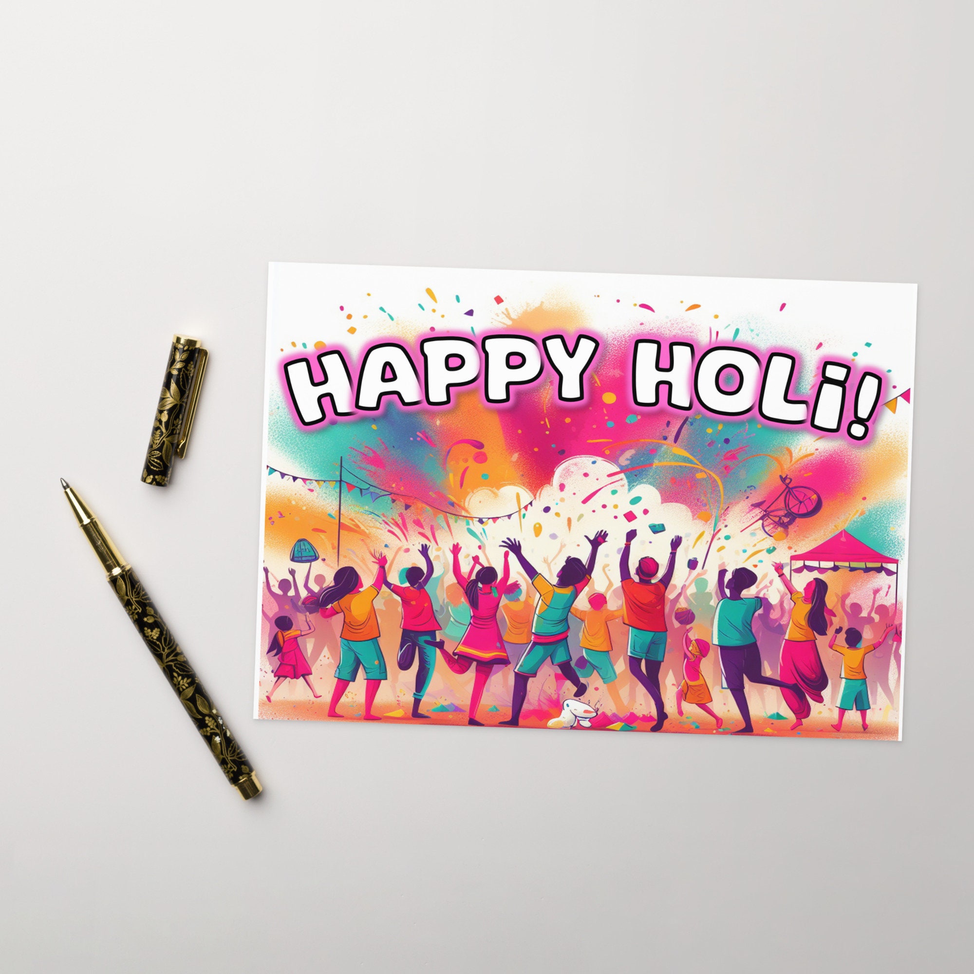 Printable Holi Greeting Card! | Happy Holi! | Holi Greeting | Holi ...
