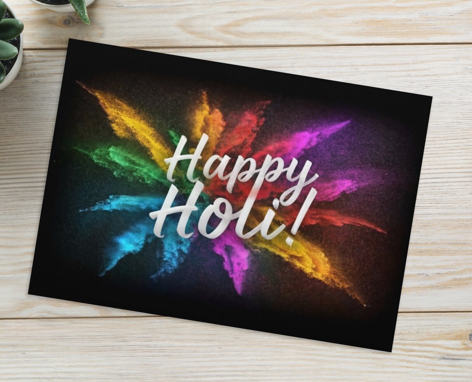 Holi Greeting Card! | Happy Holi! | Holi Greeting | Indian Cards | Holi ...