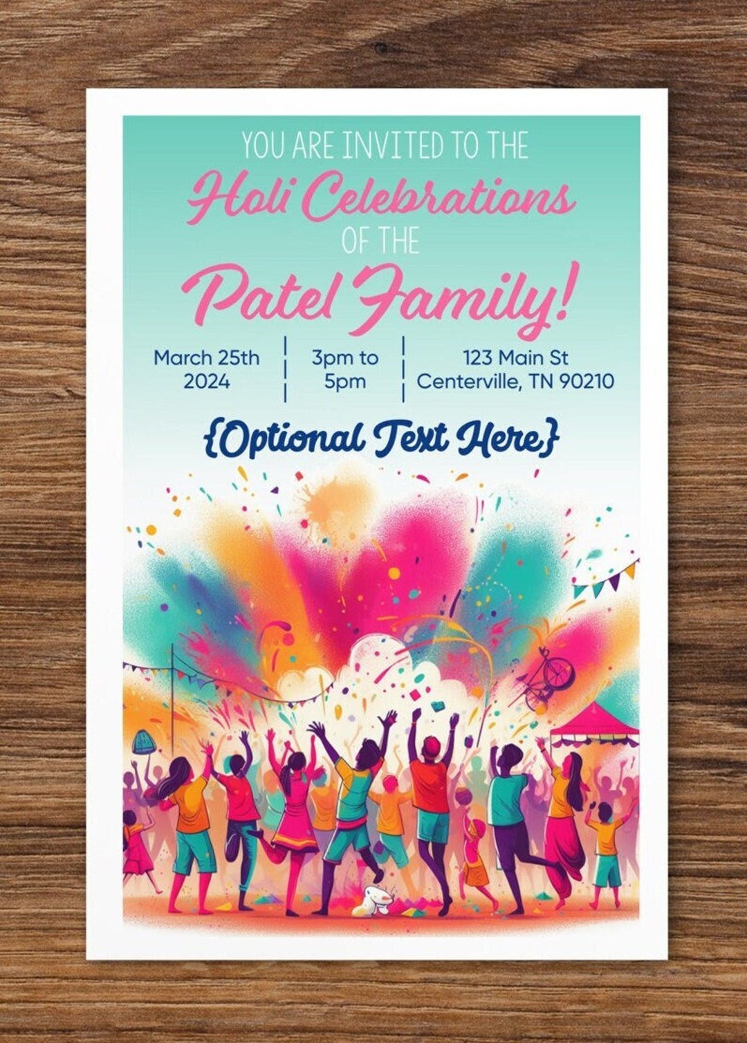 Holi Invitation Cards! | Personalize the Cards for Your Holi ...