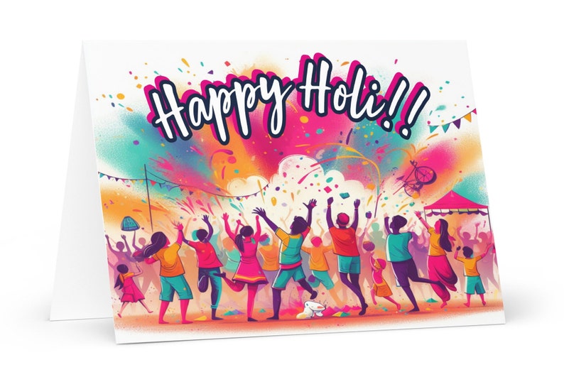 Holi Greeting Card! | Happy Holi! | Holi Greeting | Indian Cards | Holi ...