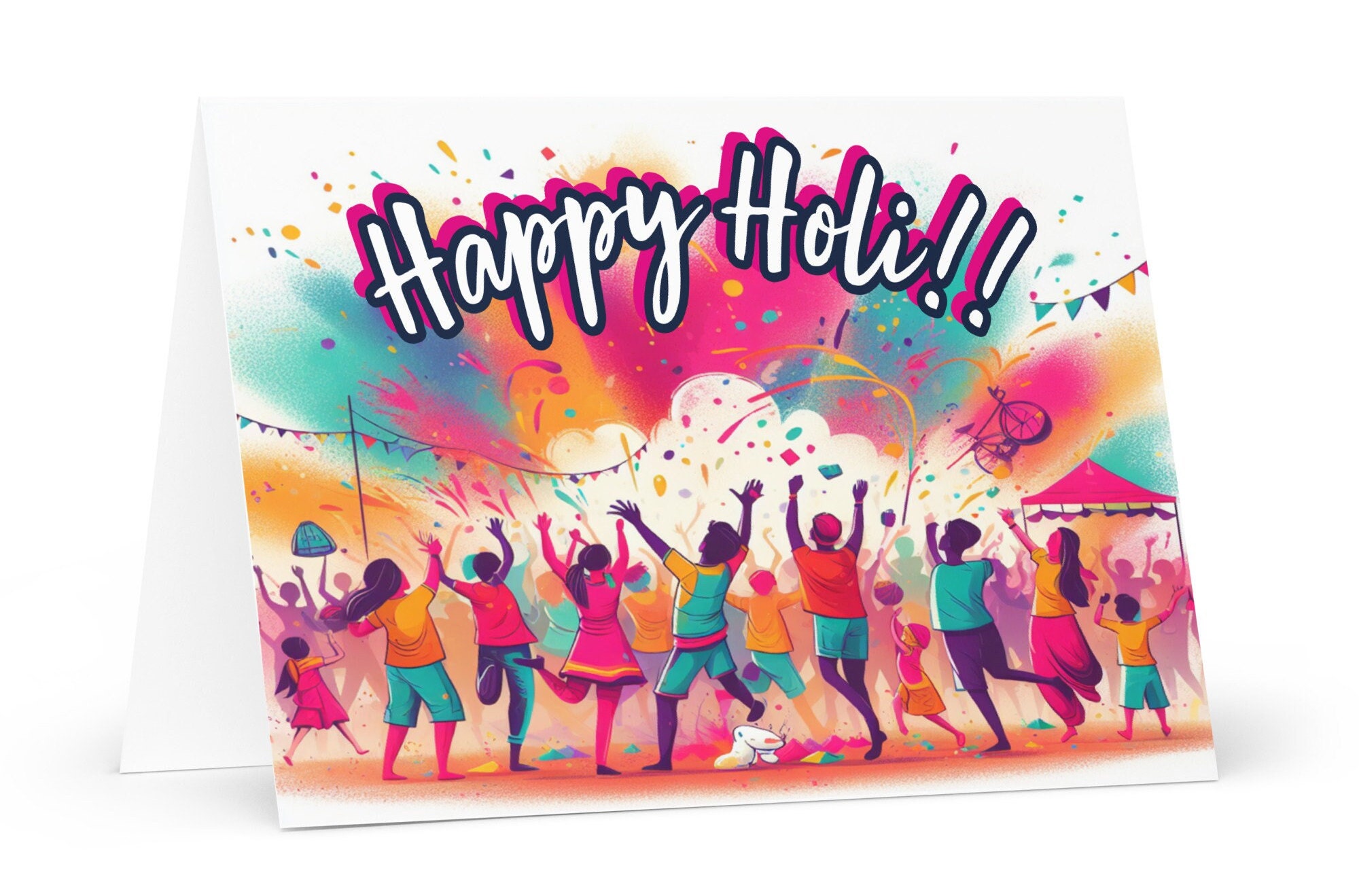 Holi Greeting Card! | Happy Holi! | Holi Greeting | Indian Cards | Holi ...
