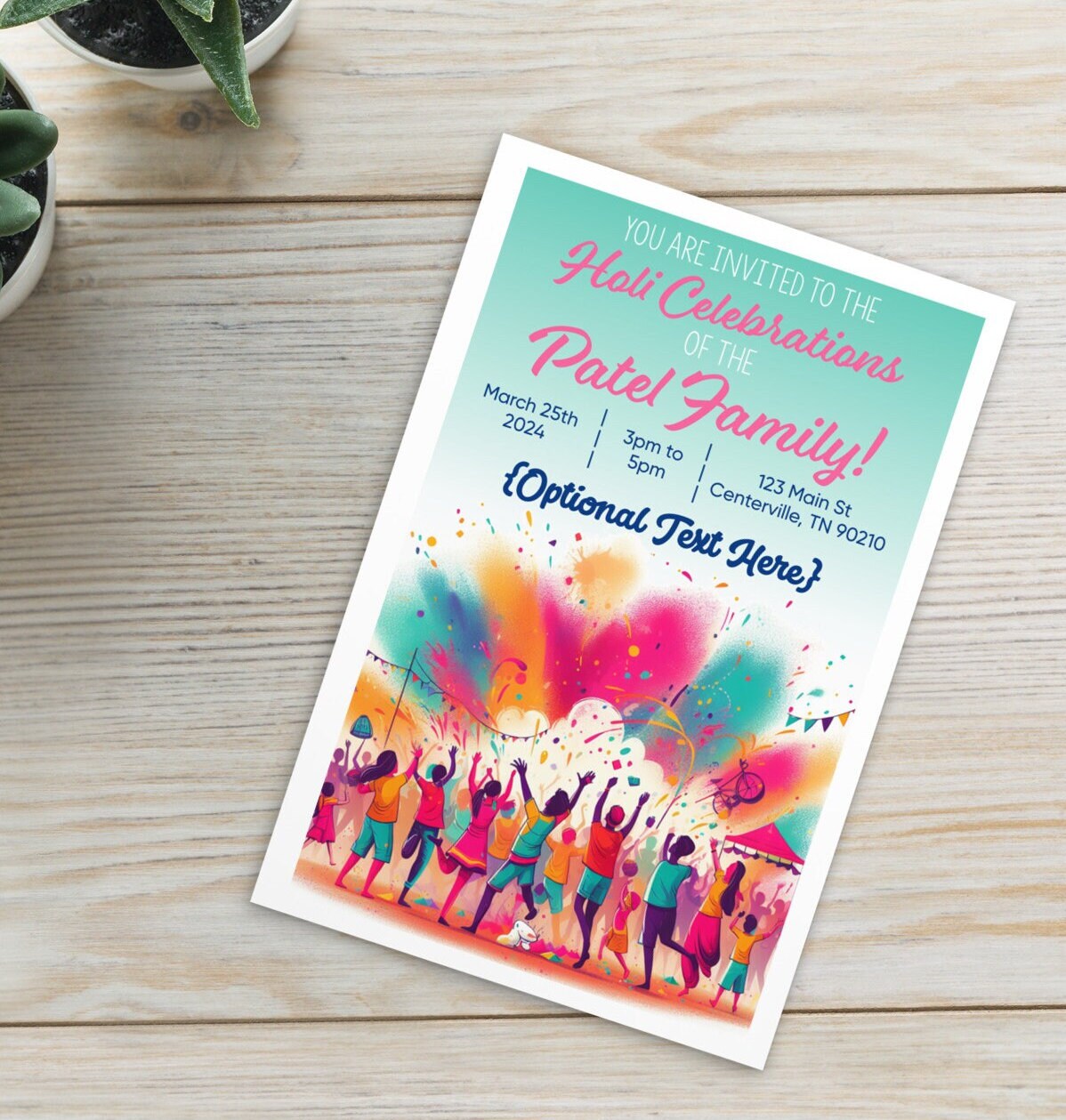 Holi Invitation Cards! | Personalize the Cards for Your Holi ...