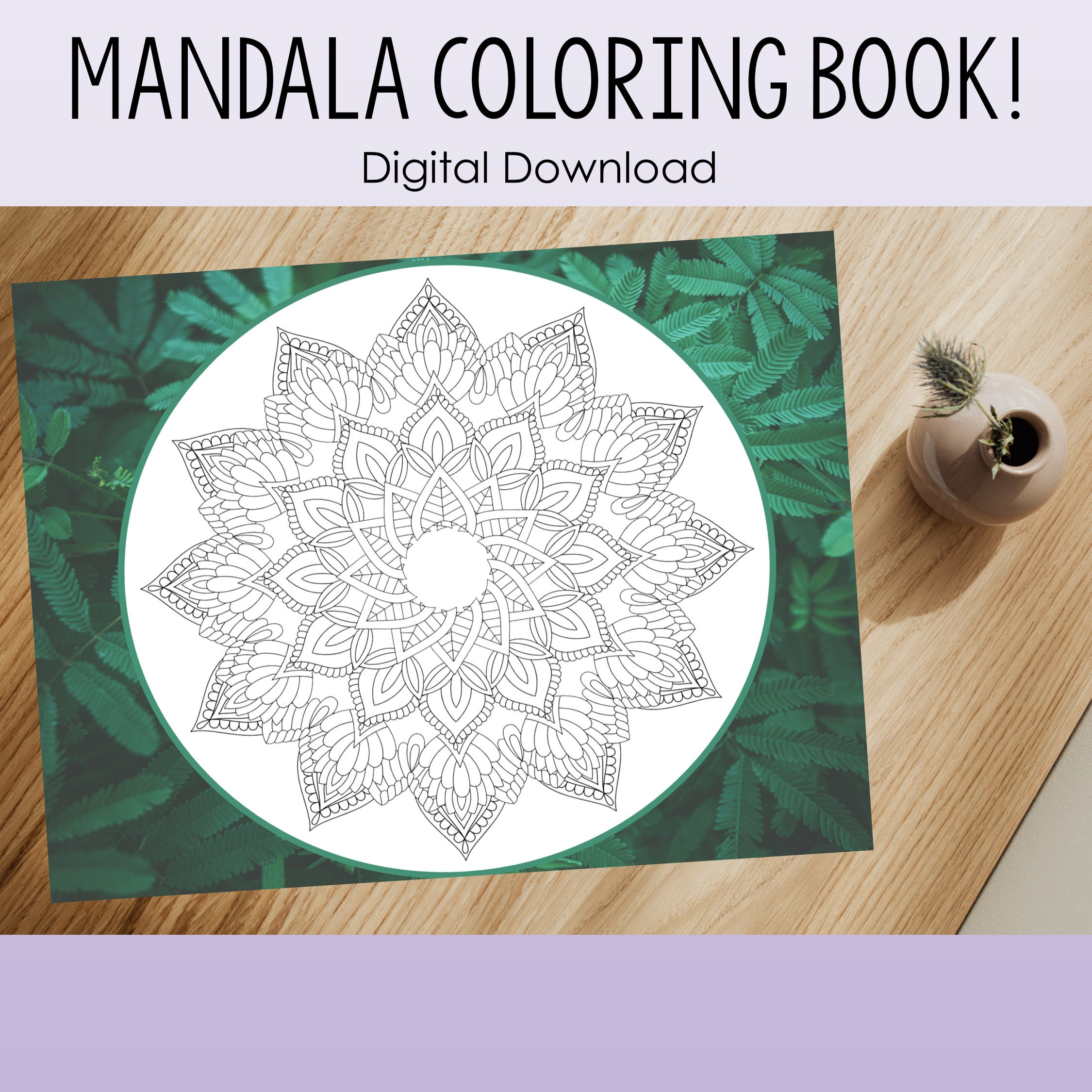 Mandala Coloring Book! | Digital, Printable in PDF | Fun for All Ages ...