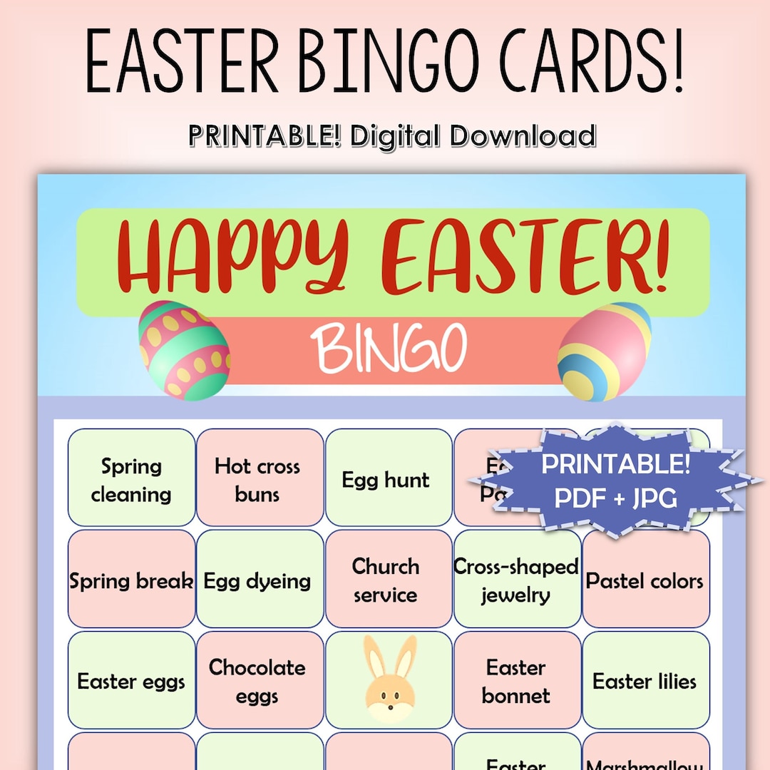 Easter Bingo Cards! | 50 Unique Cards | Perfect for Celebrations ...