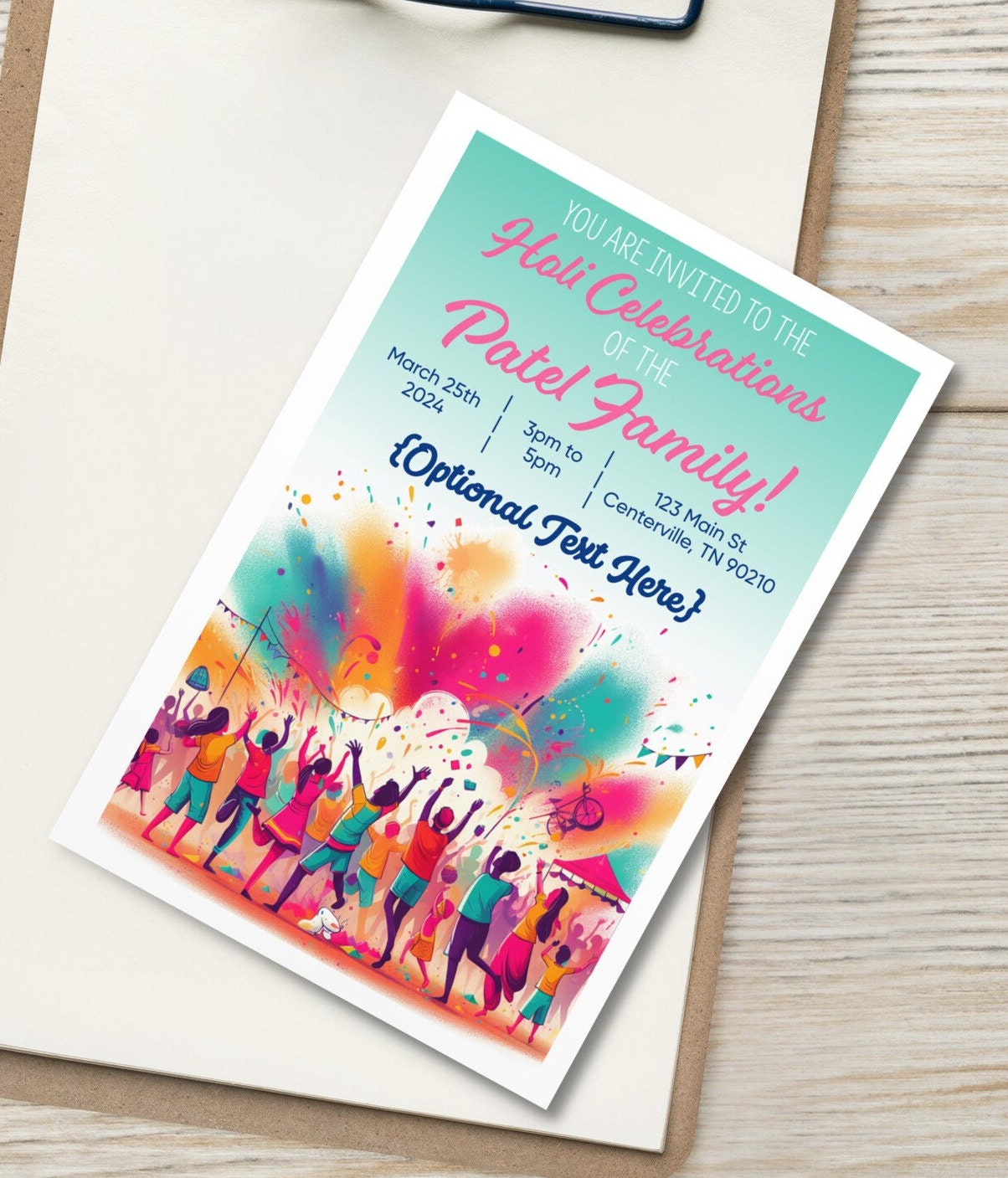 Holi Invitation Cards! | Personalize the Cards for Your Holi ...
