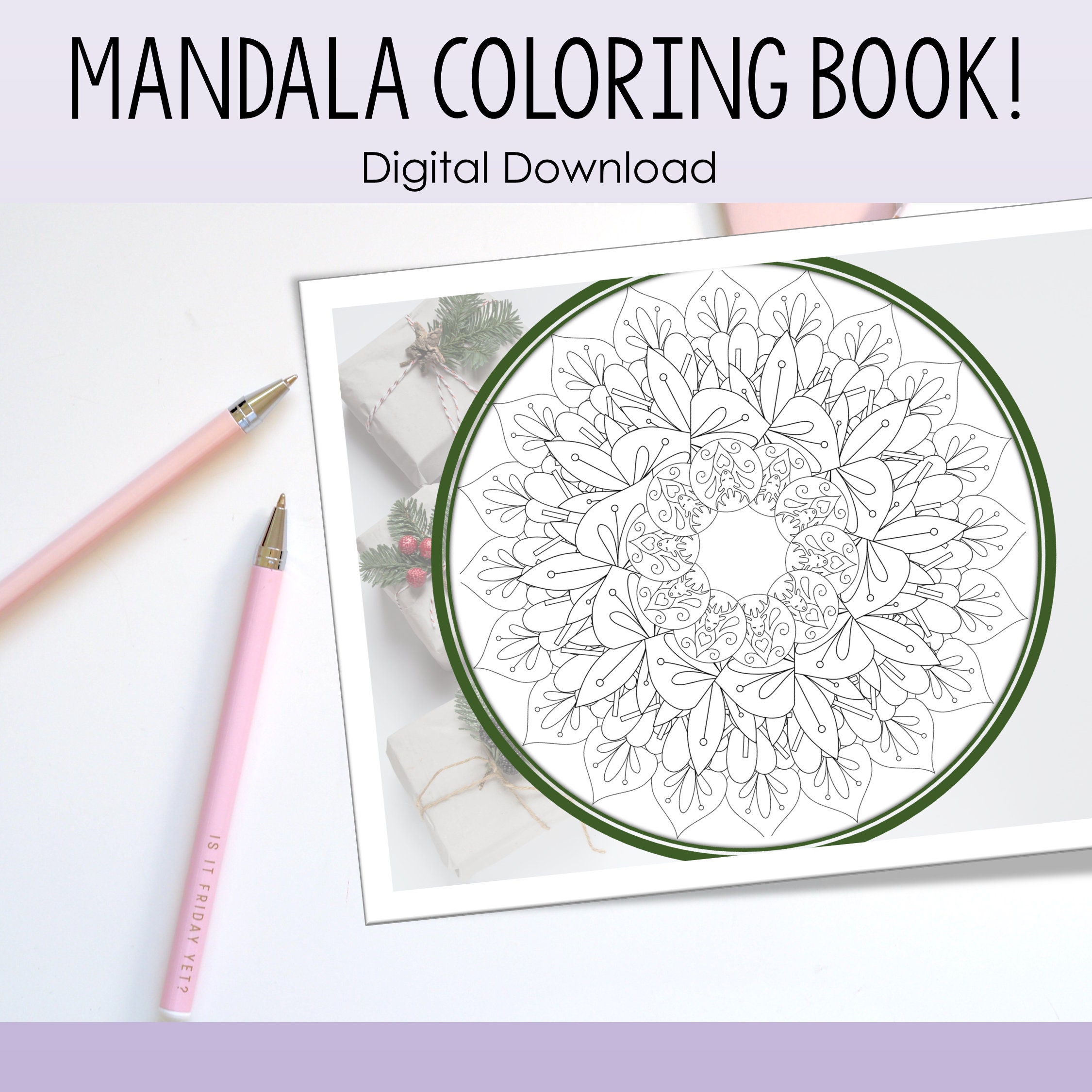 Mandala Coloring Book! | Digital, Printable in PDF | Fun for All Ages ...